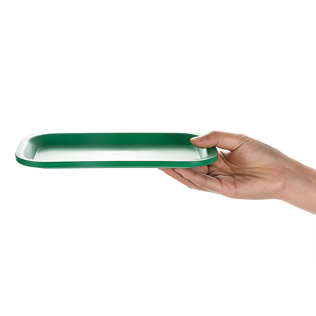 NeraNena Tray Plate 8.07" X 4.13" Rounded Smooth Edges (Green)