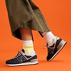 New Balance Women's 574 Core Sneaker, Navy/White, 8.5