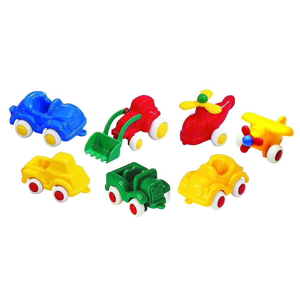 Viking Toys - Mini Chubbies Primary Gift Set - Includes 7 Colorful 2.75" Vehicles, for Kids Ages 1 Year +