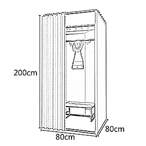 ZUSSMA Clothing Store Fitting Room, Fitting Room Clothing Store, Portable Dressing Room, Mobile Temporary Partition, Shopping Mall Square Privacy Zone Display Rack, 3 Sizes Fitting Room Dressing Room