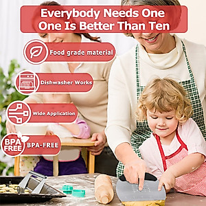 Pastry Cutter Dough Scraper Dough Cutter Scraper Tool Kitchen Pastry Blender,Stainless Steel Pastry Cutters Heavy Duty Dough Cutter for Kitchen Baking Tools,Comfortable and Dishwasher Safe (Black)