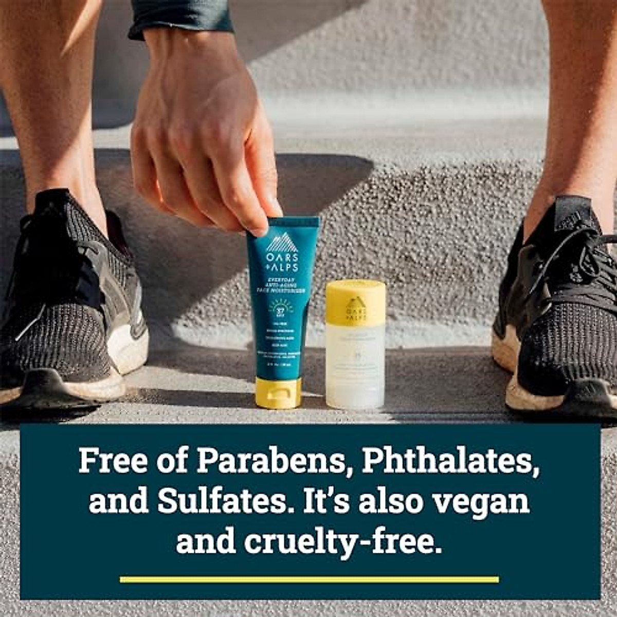 Oars + Alps SPF 37 Sunscreen and Everyday Anti Aging Face Moisturizer, Infused with Hyaluronic Acid, Vitamin E and Vitamin B5, TSA Friendly, 2 Fl Oz