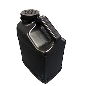 SINGLE - 1 Gallon (128oz) EMPTY F-Style Black Slant Handle HDPE Plastic Jug Bottle with Child Proof, 63mm Neck, Fluorinated Level 9 for Extreme Chemical Permeation Resistance (1)