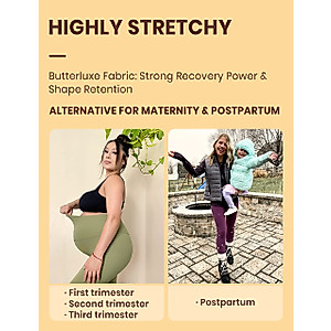 CRZ YOGA Women's Butterluxe Super High Waisted Workout Leggings 28 Inches -Over Belly Buttery Soft Full Length Yoga Pants Black X-Large