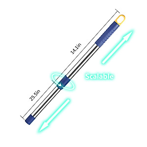 Telescopic Replacement Handle Spin Mop Pole Handle Replacement 54" Extended Handle, Thickened Stainless Steel Commercial Mop Handle Cleaning Tool Accessories for Floors, Waals, Ceilings, Windows