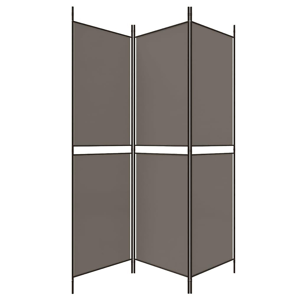 GOLINPEILO 3-Panel Room Divider, Folding Partition Privacy Screens, Freestanding Fabric Room Panel, Portable Folding Room Divider Wall for Office, Room,Restaurant, Anthracite 59.1"x70.9", -4491