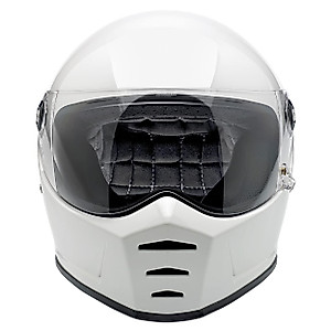 Biltwell | Lane Splitter | DOT & ECE Approved | Motorcycle Helmet | Full Face with Visor | Gloss White | X-Large