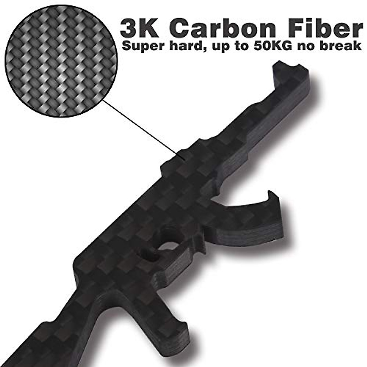 CRMPro Carbon Fiber Bottle Opener with Metal Keyring, Ultralight Keychain Bottle Openers for Outdoor Campaign Bar Restaurant, Portable Wine Opener Best Gift for Men Soldier…