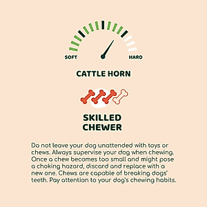 Little Loyals |100% Natural Cattle Horn |Dog Chew Toy |Long Lasting Treat |Fully Digestible |Gluten Free |Grain Free |Free Range| Grass Fed| for Aggressive Chewers |Dental Care (Small)