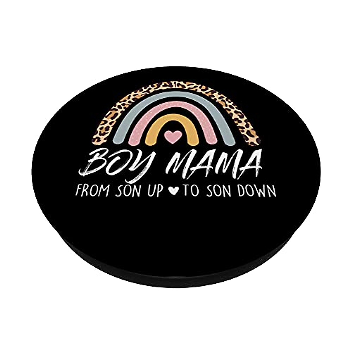Boy Mama From Son Upto Son Down Leopard Rainbow Mother's Day PopSockets Swappable PopGrip