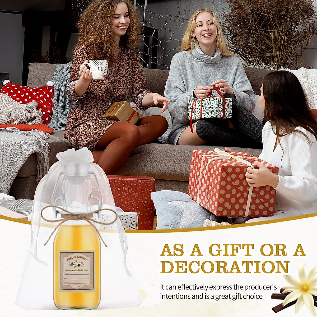 zjdbset 20Pcs 4 oz Swing Top Glass Bottles for Vanilla Extract Homemade,Flip Top Glass Bottles for Glass Food Storage Canister for Hot Sauce Beans