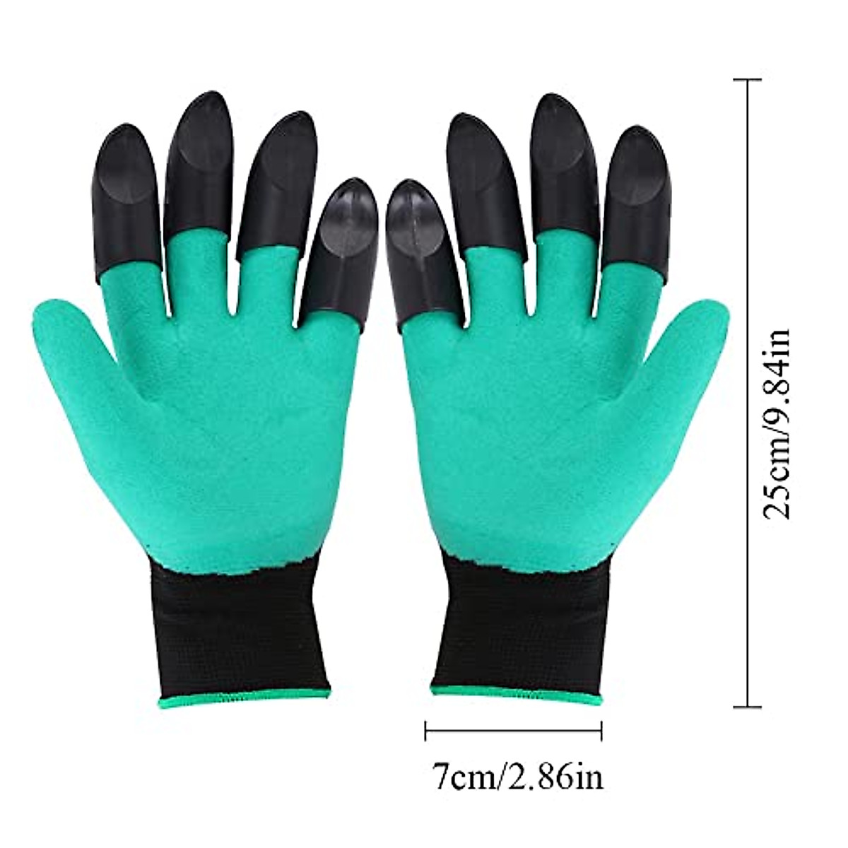 RZJZGZ 2 Pairs Garden Gloves with Claws for Women and Men Both Hands Gardening Work Gloves Garden Gloves Yard Work Safe Gloves for Easy Digging Planting