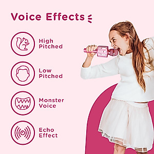 Move2Play, Kids Karaoke Microphone | Personalize with Jewel Stickers | Birthday Gift for Girls, Boys & Toddlers | Girls Toy Ages 3, 4-5, 6, 7, 8+ Years Old