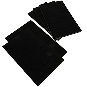 ARTIBETTER Jewelry Storage Insert - Foam Jewelry Inserts (3pcs) - Black Velvet Ring & Earring Display Pad for Jewelry Storage Box