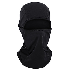 TopTie Breathable Balaclava, Mesh Cooling Full Cover Balaclava for Men Women Cycling Motorcycle Helmet Liner-Black