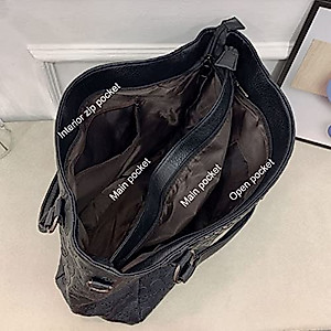 DDQYYSPP Handbags and Purses for Women Leather Shoulder Bag Skull Print Satchel Fashion Top-Handle Tote Ladies Wallet