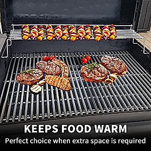 Uniflasy 65054 Grill Warming Rack for Weber Genesis 300 Series Genesis E310 E320 E330, S310 S320, S330(Not Fit Genesis II 300 Grills) 23 1/2 Inch Stainless Steel Grates Warming Grate for 81323, 62749