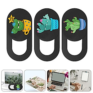 SOLUSTRE 3pcs Camera Cover Cartoon Webcam Cover Camera for Computer Webcam Cover Blocker Computer Covers Eye Webcam Cover Slider Cartoon Slides Camera Privacy Slider abs Notebook