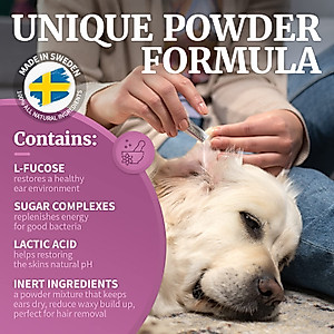 OTICURANT Pet Ear Powder for Dogs | No More Itching, Scratching or Bad Smell | Reduces Waxy Build Up | No Cleaning Solution Drops or Wash Needed | 26 Easy-Dose Packets