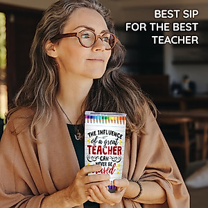 TEEZWONDER Teacher Appreciation Gifts for Women - 20 Oz Stainless Steel Insulated Coffee Tumbler With Lid - Teachers Day Graduation Appreciation Week Birthday Thank You Gifts for Teachers Women