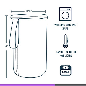 Masontops Wide Mouth Mason Jar Neoprene Sleeves - Gray - Triple Insulated Cozy - 2 Sleeves Cover 16-24 oz & Quart Sizes