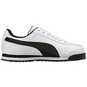 PUMA Men's ROMA BASIC Sneaker, white-black, 13