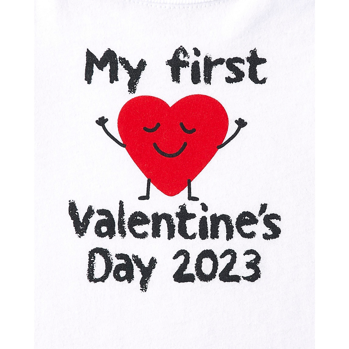 The Children's Place Baby Holidays Long Sleeve Graphic Bodysuits, My First Valentines Day-2023, 6-9 Months