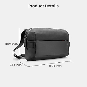 tomtoc Laptop Messenger Shoulder Bag for 13 inch iPad Pro/Air, 13 inch MacBook Pro/Air, Minimalist Chest Crossbody Bag, Water-resistant Everyday Carry Pack for Business, Travel, Work