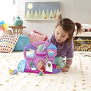 Disney Princess Toddler Toy Little People Play & Go Castle Portable Playset with Ariel & Cinderella Figures for Ages 18+ Months