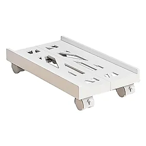 PHONME PC Stand Holder, Multi Colour PC Floor Cart, Polystyrene Computer Tower Stand, Adjustable Computer CPU Stand with Rolling Caster Wheels, Cart PC Riser Stand for Home Bedroom PC Printer