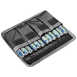 Neewer DSLR Battery Bag/Holder/Case for AA Battery and lp-e6/ lp-e8/ lp-e10/ lp-e12/ en-el14/ en-el15/ fw50/ f550 and More, Suitable for Battery of Nikon D800, Canon 5DMKIII, Sony A77
