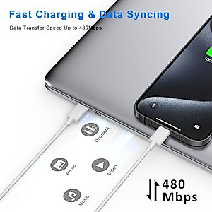 Matsusho iPhone 15 Charger 10 FT, 3 Pack 20W USB-C Fast Wall Charger with 3 Pack 10FT Extra Long USB C Charger Fast Charging Cable Compatible for iPhone 15/15 Plus/15 Pro/15 Pro Max, iPad Pro/Air/Mini