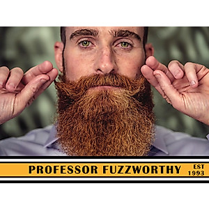 Professor Fuzzworthy's Gentlemans Face & Beard Oil Serum | Best for Normal - Curly - Dry Hair & Sensitive Skin | Natural Organic Men's Grooming - Fragrance Sulfate Paraben Free