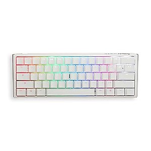 Ducky One 3 Mini Pure White 60% Hotswap RGB Mechanical Keyboard (Cherry MX Blue)
