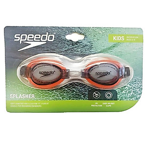 Speedo Kids Splasher Goggle - Orange with Smoke Lenses