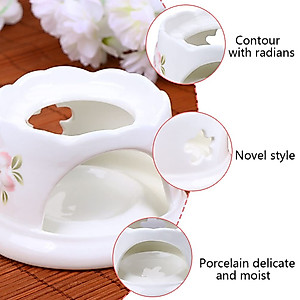 Hemoton Household Chocolate Fondue 1 Set Chocolate Melting Pot Ice Cream Ceramics Gadgets White Chocolate Melting Stove