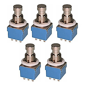 5 pcs 3pdt Stomp Footswitch incl. PCB, metal washer, for Guitar Pedal True Bypass foot switch