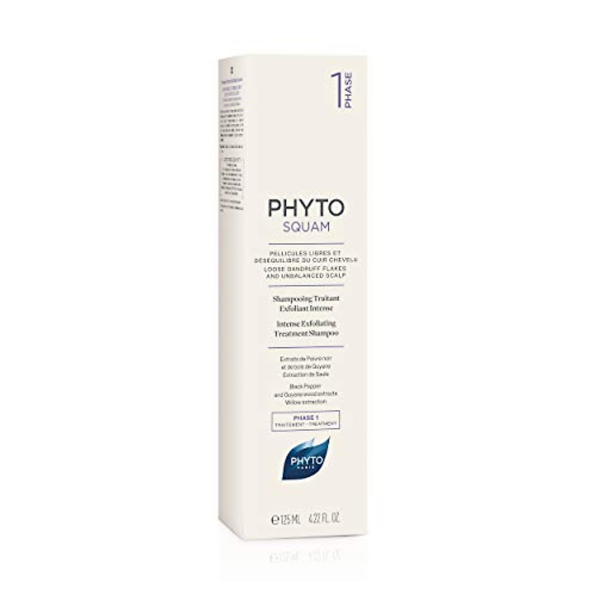 PHYTO Phytosquam Intense Exfoliating Dandruff Treatment Shampoo, 4.22 Fl Oz