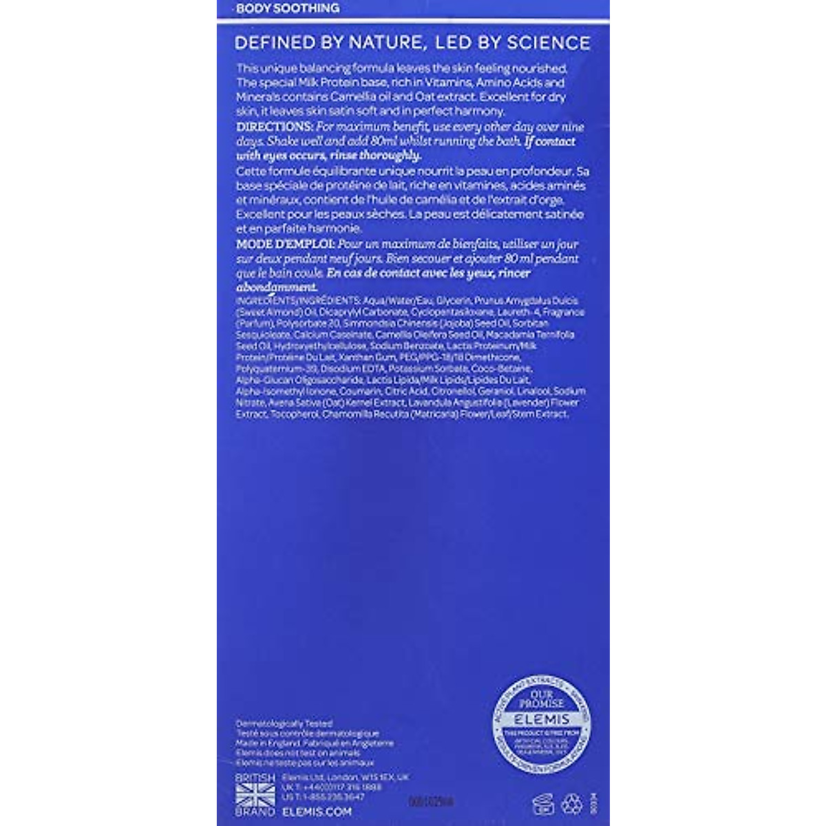 ELEMIS Skin Nourishing Milk Bath | Creamy Bathing Milk Enriches, Conditions and Softens Extra Dry Skin with Camellia Oil and Oat Extract | 13.5 Fl Oz