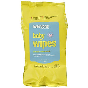 Everyone Baby Wipes Unscented, Chamomile + Aloe, 30 Ea, 30count