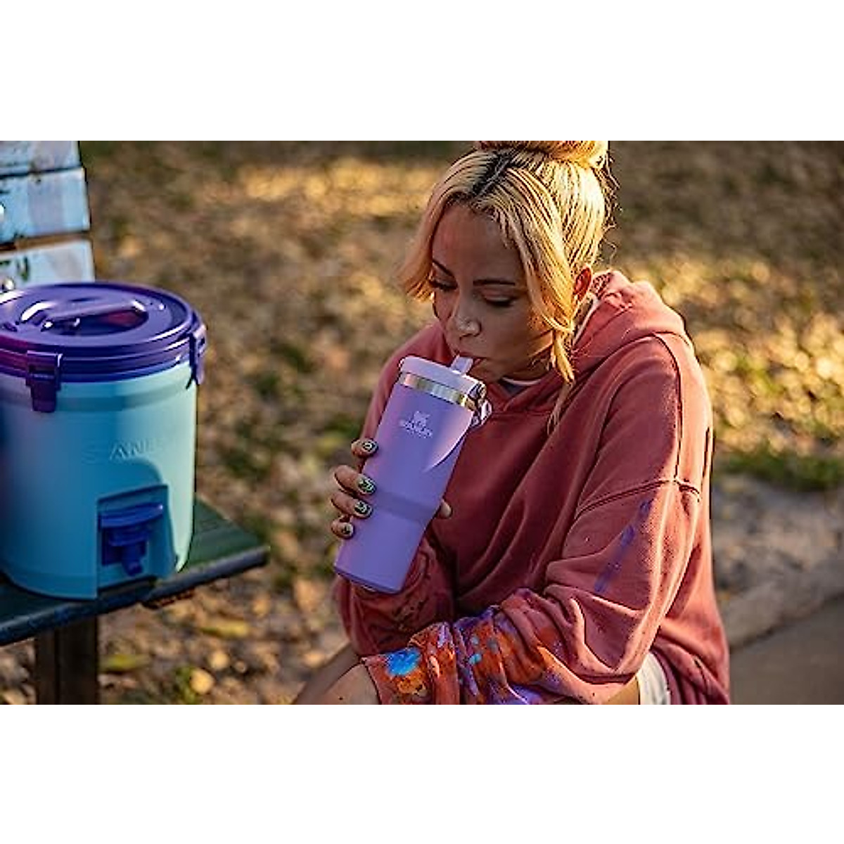 Stanley IceFlow Stainless Steel Tumbler - Vacuum Insulated Water Bottle for Home, Office or Car Reusable Cup with Straw Leak Resistant Flip Cold for 12 Hours or Iced for 2 Days, Lavender, 30OZ