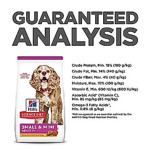 Hill's Science Diet Dry Dog Food, Adult 11+ for Senior Dogs, Small Paws, Chicken Meal, Barley & Brown Rice Recipe, 4.5 lb. Bag