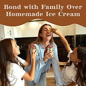 True Scoops Beginner's Pack - Chocolate Ice Cream Mix & Salted Butterscotch Sauce Mix. Add One Ingredient - Half & Half! Makes 1 Pint of Ice Cream And 1 Cup of Sauce. Women-Owned, Gluten-Free, Peanut-Free, and Kosher.