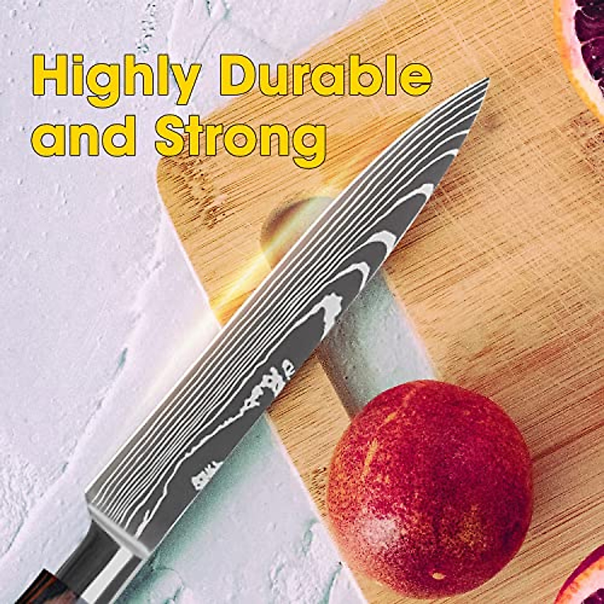 OWUYUXI Paring Knife 5.2 Inch, Small Kitchen Chefs Cooking Knife Made of Japanese Aus-10v Super Stainless Steel, Ultra Sharp Carving Knife With Gift Box