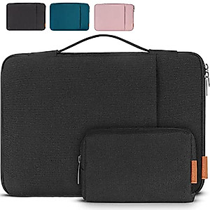 DOMISO 17.3 inch Laptop Sleeve Case Water Resistant Shockproof Protective Computer Bag for 17.3" Notebook/HP Pavilion Envy 17/Dell/Lenovo IdeaPad/LG Gram/MSI/ASUS with Accesory Bag,Black