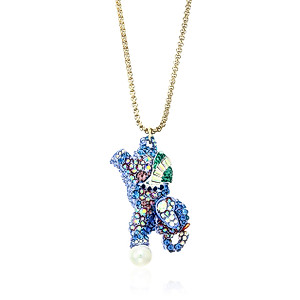 Betsey Johnson Elephant Long Pendant Necklace