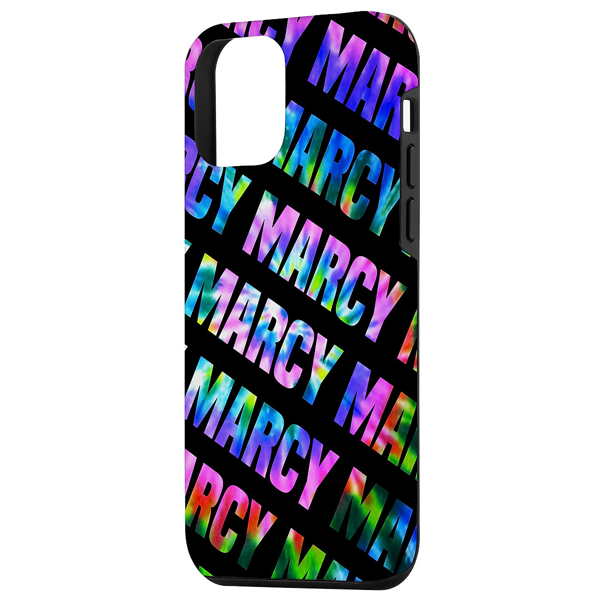 iPhone 12 mini Custom Marcy Phone Cover Black Personalized Tie Dye Case