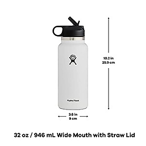 32 oz Wide Mouth Straw Lid Rain & 20 oz All Around Tumbler White