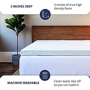 ViscoSoft Twin XL Extra Long Topper + Comforter Bundle