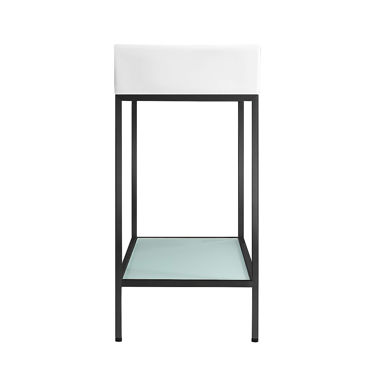 Pierre 32 Single, Freestanding, Open Shelf, Matte Black Metal Frame Bathroom Vanity